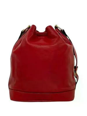 Celine 2014 Leather Bucket Bag - Red