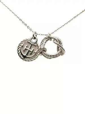 Hermès Palladium Plated Rope Pendant Necklace With Toggle Clasp - Silver