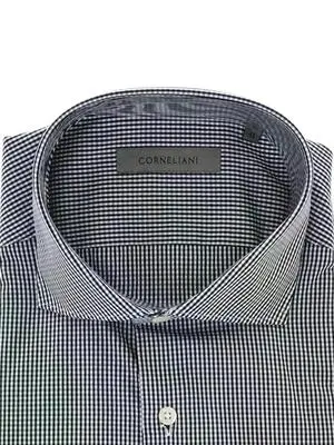 Corneliani Checked Cotton Shirt - Blue