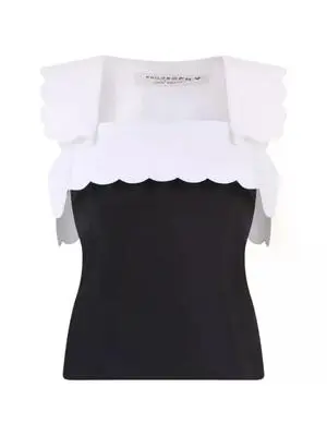 Philosophy Di Lorenzo Serafini Scalloped Edge Blouse - Black