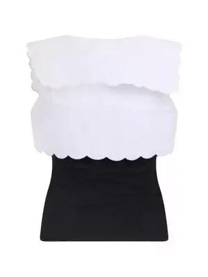 Philosophy Di Lorenzo Serafini Scalloped Edge Blouse - Black