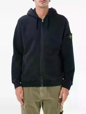 Stone Island Compass Patch Zip-up Hoodie