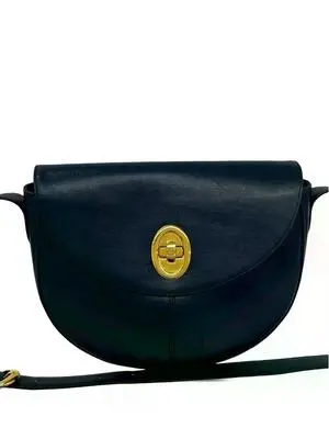 Dior 1980-1990 Leather Crossbody Bag - Blue