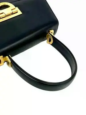 Celine 2004 Leather Top Handle Bag Satchel - Blue