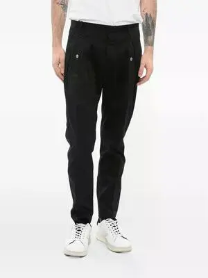 Corneliani Pleated Chino Trousers - Black