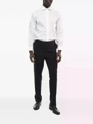 Corneliani Pressed-crease Trousers - Blue