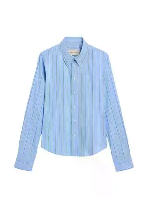 AMI Paris Vertical-stripe Shirt - Blue