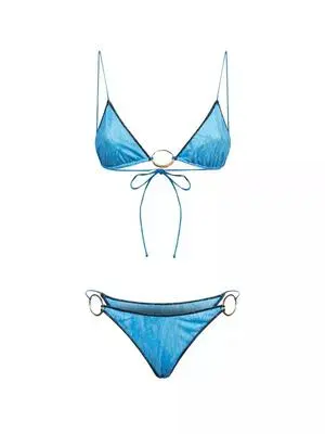 Oseree Lumière O-kini Lace Ring-detail Bikini - Blue