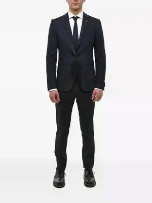 Corneliani Satin-trim Three-piece Suit - Blue