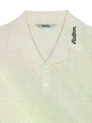 MALBON Resort Crochet-knit Polo Shirt