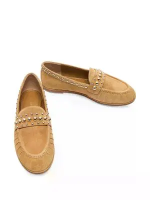STUART WEITZMAN Perry Stud-embellished Loafers