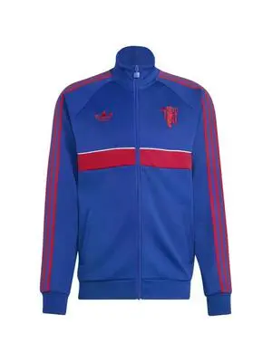 Adidas Manchester United Logo-embroidered Track Jacket - Blue