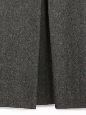 Emporio Armani Pleated Wool-blend Skirt