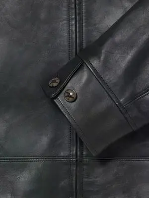 TAIGA TAKAHASHI Shirt-collar Leather Jacket