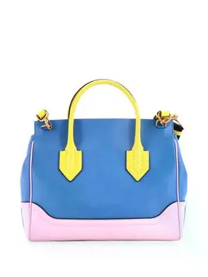 Versace Palazzo Empire Bag Leather Large Satchel - Blue