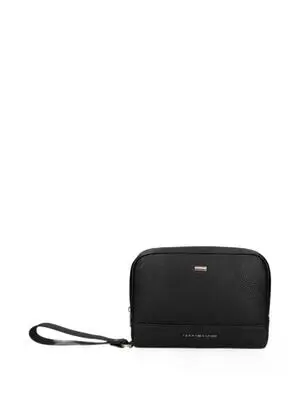Tommy Hilfiger Pebbled Logo Wash Bag - Black