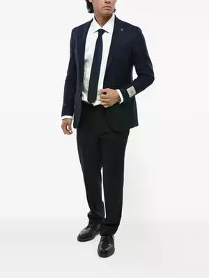 Corneliani Cc Collection Single-breasted Patch-pocket Blazer - Blue