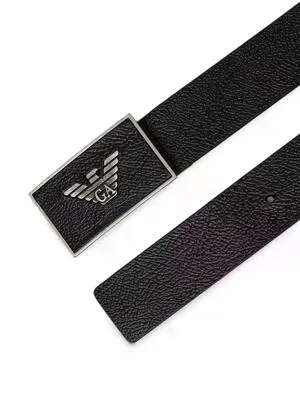 Emporio Armani Logo Plaque Belt - Black