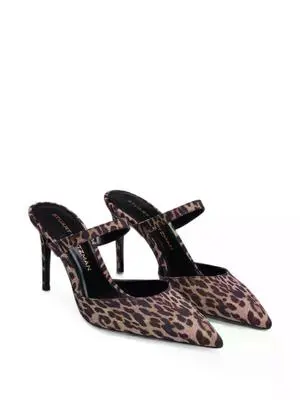 STUART WEITZMAN Power Leopard-print Mules