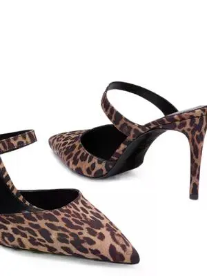STUART WEITZMAN Power Leopard-print Mules