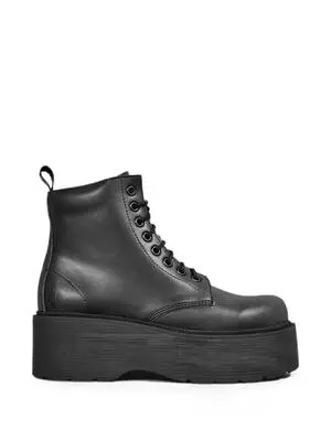 ALTERCORE Adara Platform Lace-up Boots - Black