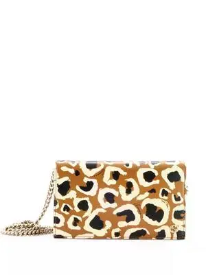 GUCCI Gucci Betty Chain Wallet Printed Leather Clutch Bag