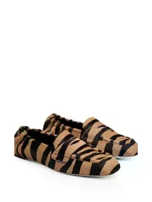 STUART WEITZMAN Bryant Zebra-print Loafers