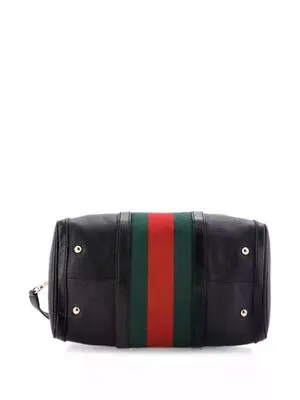 Gucci Vintage Web Boston Bag Leather Medium Satchel