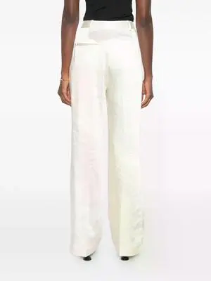 SELF-PORTRAIT Straight-leg Satin Trousers