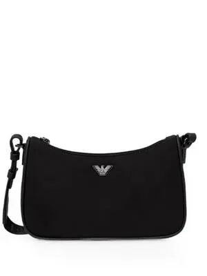Emporio Armani Logo-plaque Shoulder Bag - Black