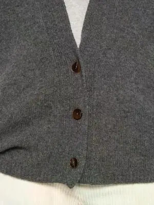 ALYSI Ribbed-trims V-neck Cardigan