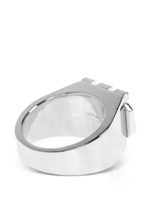 Off-White Crystal-embellished Signet Ring