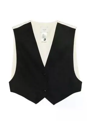 ALYSI Pinstripe Pattern Button-fastening Waistcoat