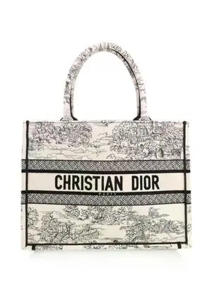 Dior Christian Dior Book Tote Oblique Monogram Tote Bag Neutrals