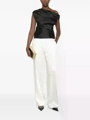 SELF-PORTRAIT Asymmetric-neck Draped Top