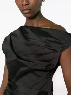 SELF-PORTRAIT Asymmetric-neck Draped Top