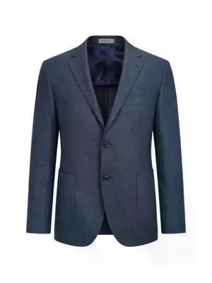 Corneliani Single-breasted Notch-lapels Blazer - Blue
