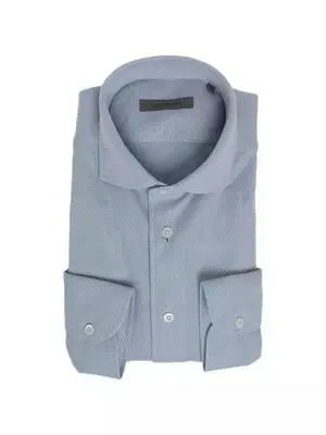 CORNELIANI Honeycomb-pattern Cotton Shirt