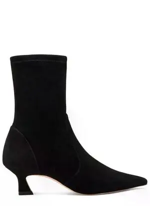 STUART WEITZMAN Vinnie Pointed-toe Ankle Boots - Black