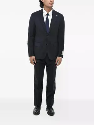 Corneliani Herringbone-pattern Virgin Wool Suit