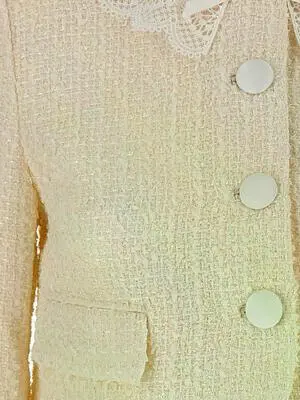 SELF-PORTRAIT Lace-collar Bouclé Jacket