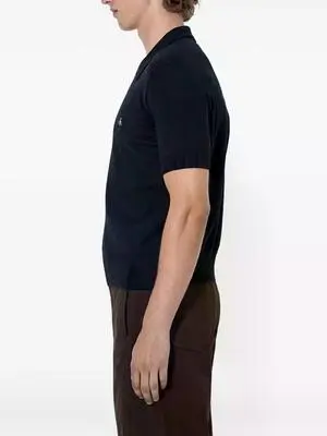 VIVIENNE WESTWOOD Embroidered-motif Ribbed-trim Polo Shirt