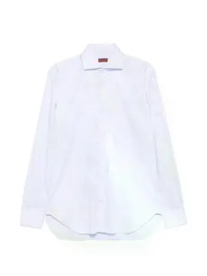 BARBA NAPOLI Check-pattern Long-sleeve Shirt - White