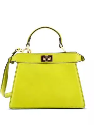 Fendi Peekaboo Iseeu Baguette Leather Crossbody Bag - Green
