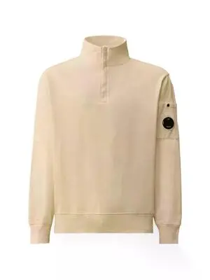 C.P. COMPANY Light-fleece Half-zip Lens Sweatshirt - Neutrals