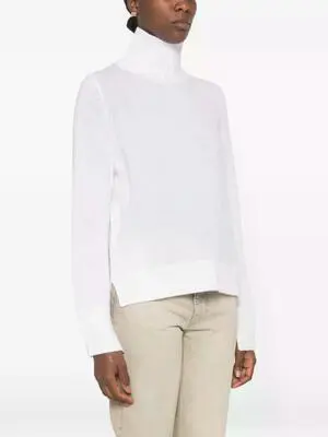 ALLUDE Ribbed-trim Roll-neck Sweater