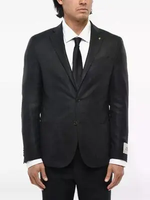 Corneliani Single-breasted Notched-lapels Blazer - Grey