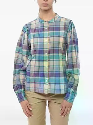 Woolrich Plaid Mandarin Collar Shirt