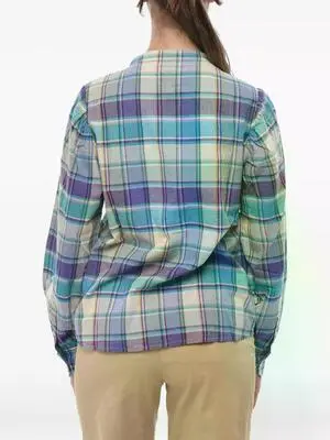 Woolrich Plaid Mandarin Collar Shirt