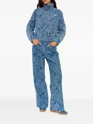 Adidas Liberty London Firebird Mid-rise Straight Jeans - Blue